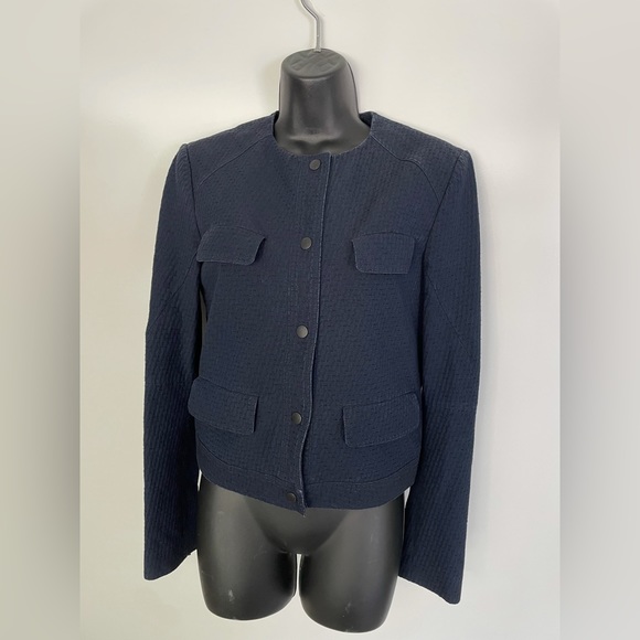 rag & bone | Jackets & Coats | Rag And Bone Textured Dark Blue Aviator ...